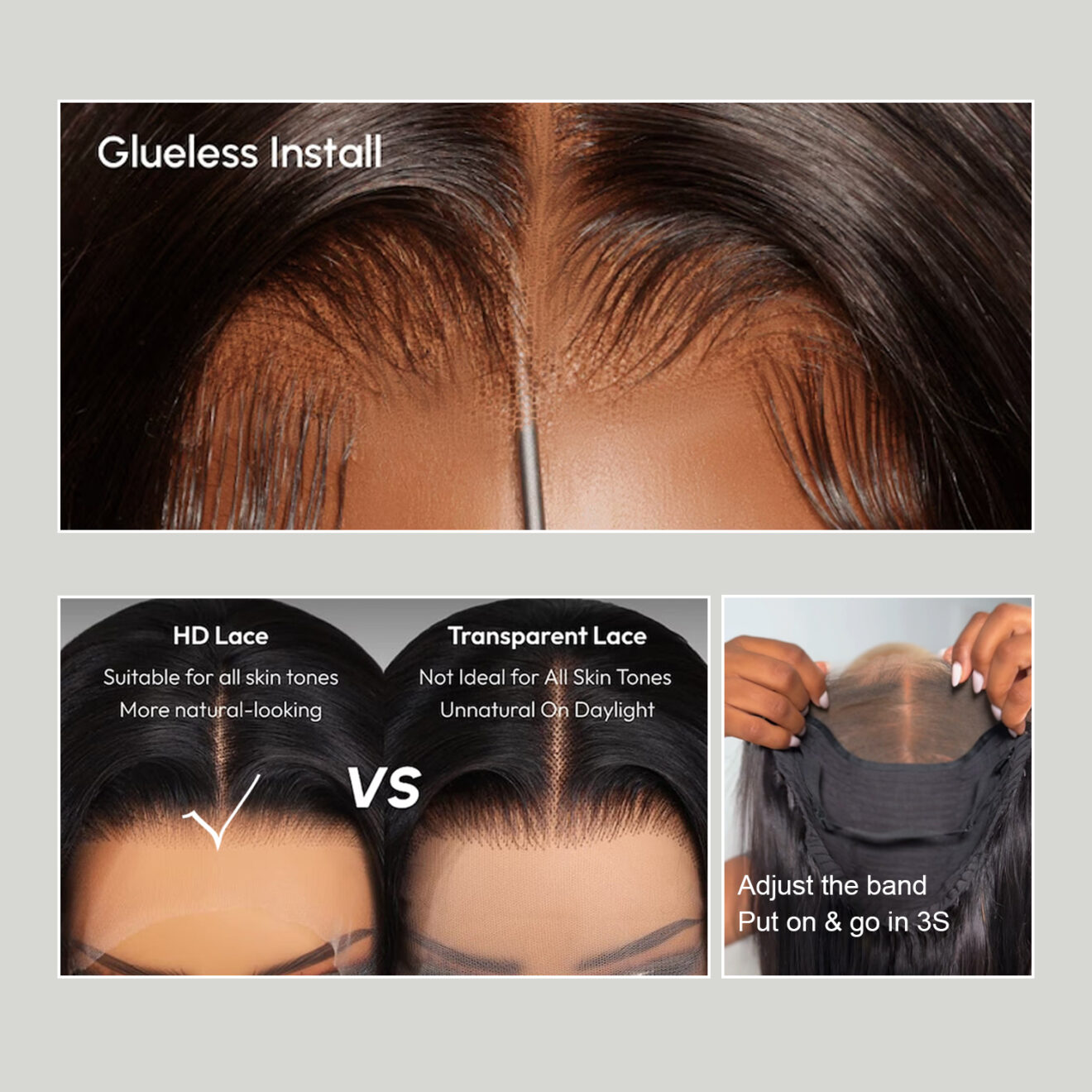 Wig length chart in inches: 10,12,14,16,18,20,22,24,26,28,30 inch wig ...