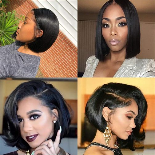 8 inch bob wig: short human hair lace wigs - H&A Hair